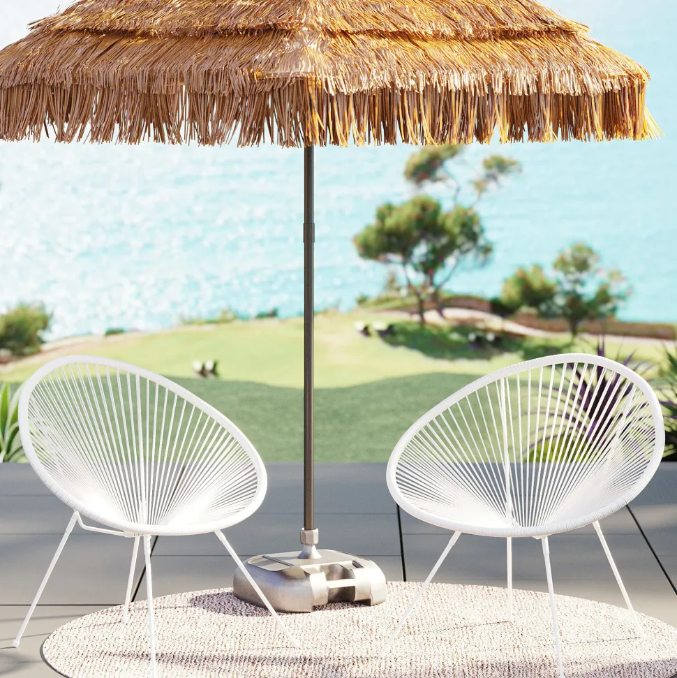 Sessel Acapulco Mono Weiß 2/Set - Designermöbel Möbel